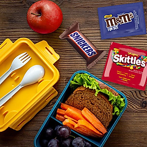 M&M'S Milk Chocolate, M&M'S Caramel, SNICKERS, SKITTLES & STARBURST Individually Wrapped Bulk Variety Pack Candy Assortment, 45.69 oz, 90 Pieces Bag