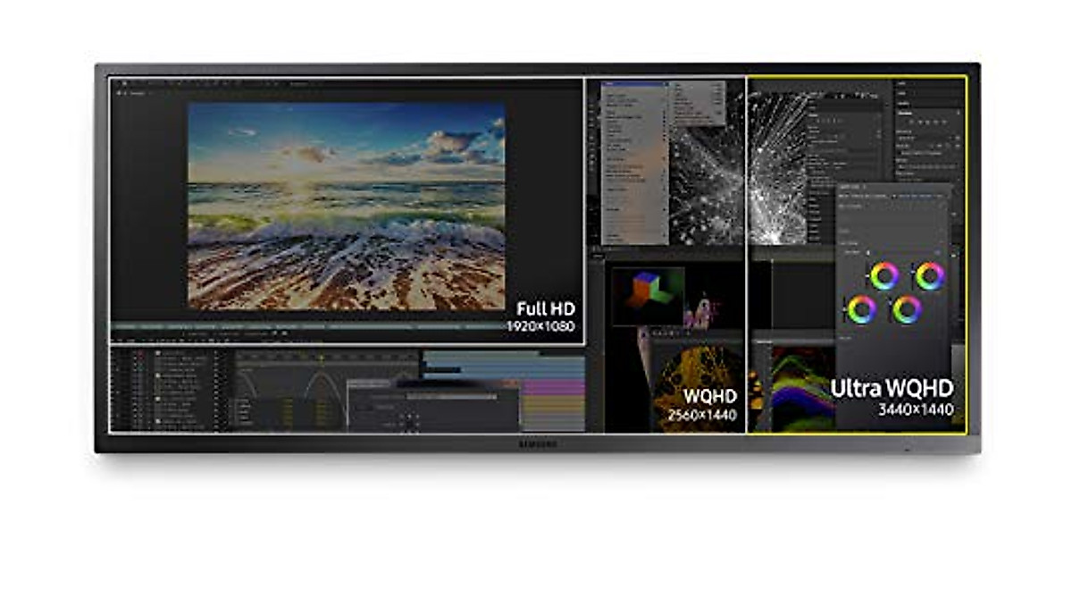 Samsung 34-Inch SJ55W Ultrawide Gaming Monitor – 75Hz, WQHD, FreeSync
