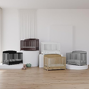 Graco Benton 5-in-1 Convertible Crib with Drawer (Espresso) - Converts from Baby Crib to Toddler Bed, Daybed and Full-Size Bed, Fits Standard Full-Size Crib Mattress, Adjustable Mattress Support Base