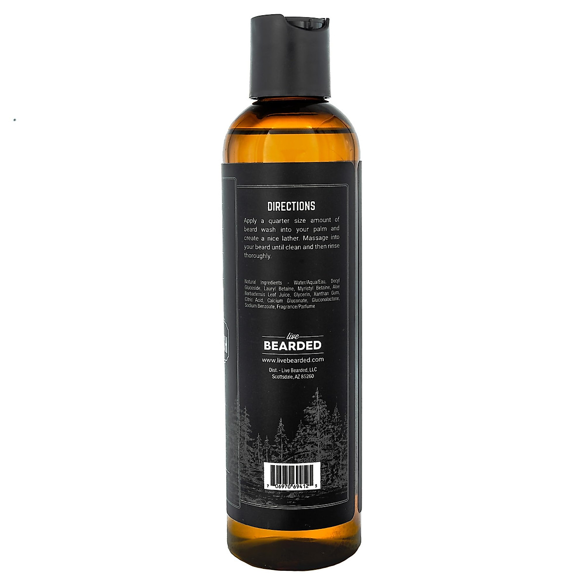 Live Bearded Beard Wash, 8 fl oz - Water-Based Face Cleanser with All-Natural Ingredients for a Gentle, Deep Clean - Made in the USA | Legend Scent - Sandalwood, Vanilla