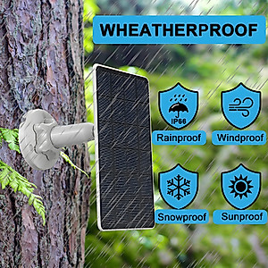 3w Solar Panel Compatible with Google Nest Camera Outdoor & Indoor & 2nd Generation (Battery Version) Cameras, Weather Resistant, Easy Install，IP66 Waterproof，4m Charging Cable (3W one Packed)