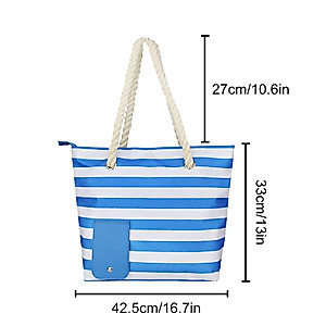 Famolay Beach Wine Tote Bag, Wine Cooler Bag Leakproof Insulated Purse Carrier with Spout Hidden Compartments, Holds 2 bottles of Wine for Travel, BYOB Restaurant, Party, Dinner