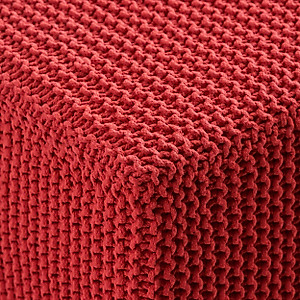 Christopher Knight Home Scott Knitted Foot Stool, Gray, Red