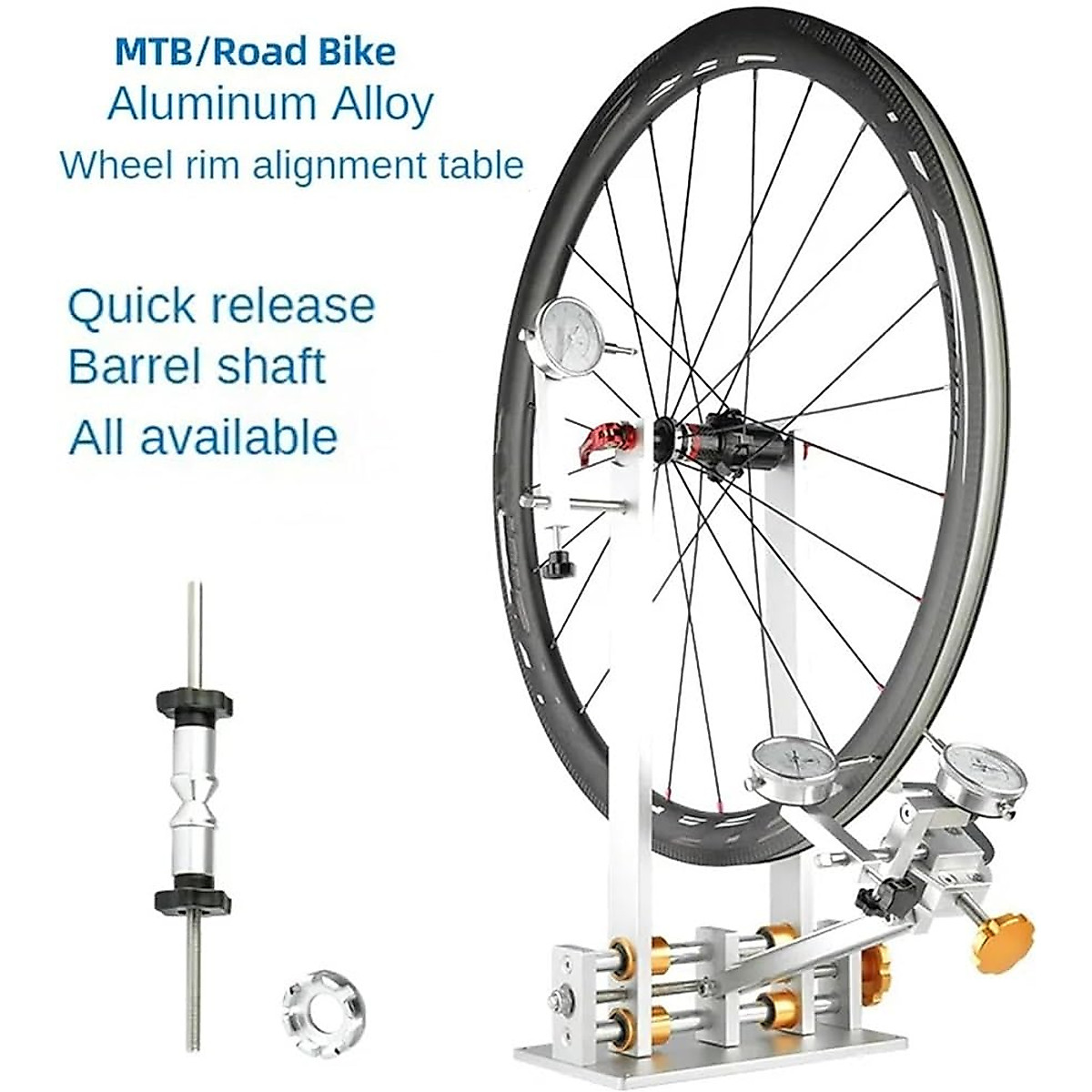 Bicycle Wheel Truing Stand, Wheel Tuning Repair Tool, Bicycle Wheel Repair Truing Bearing Stand, Bike Hub Maintenance Repair Platform for 10"-29" Wheels