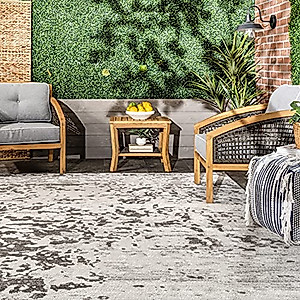 nuLOOM Meaghan Contemporary Abstract Area Rug, 3' x 5', Grey