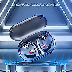 Dmnzoey Bluetooth Headset in-Ear Earbuds Physical Noise Reduction Headphones Bluetooth 5.3 Fast and Stable Connection for Sports Black