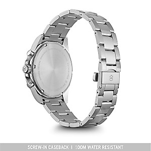 Victorinox Fieldforce Chrono Black Dial Stainless Steel Bracelet Watch 42mm - 241855