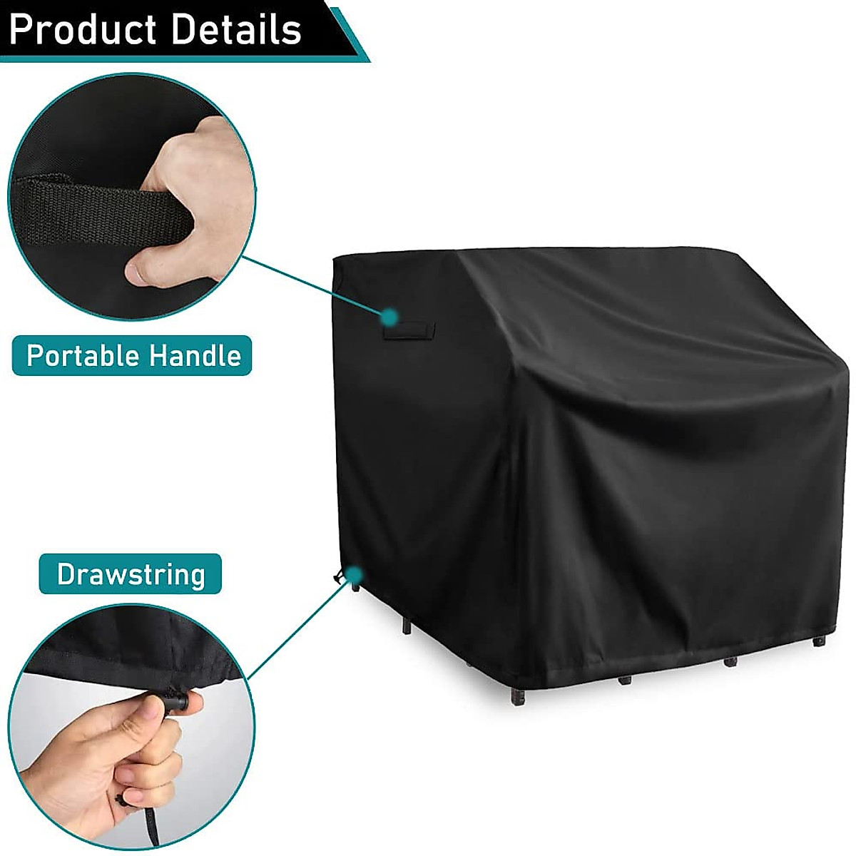 ZJYWSCH Cover for Patio Bar Set 41 Inch Waterproof 600D Heavy Duty Outdoor Wicker Bar Table Cover Bar Set Bar Table Furniture Cover