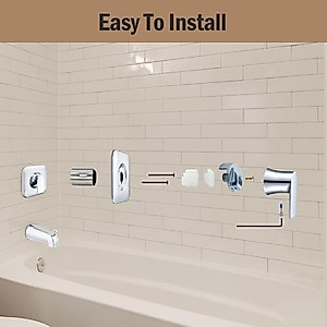 Replacement for Moen T2471 Genta LX Posi-Temp Valve Shower Trim Kit, Shower Lever Handle, Chrome