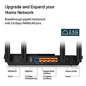 TP-Link AX3000 WiFi 6 Router (Archer AX55 Pro) - Multi Gigabit Wireless Internet Router, 1 x 2.5 Gbps Port, Dual Band, VPN Router, OFDMA, MU-MIMO, USB Port, WPA3, Compatible with Alexa