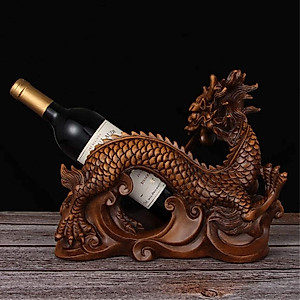 Wine Rack Wine Holder Wine Bottle Holder Resin Dragon Chinese Style Wine Rack Shelf Living Room Study Wine Cabinet Decorations Wine Storage Wine Racks