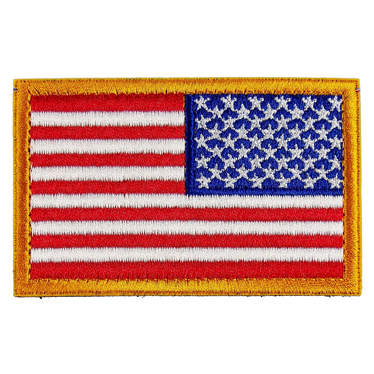 Tactical Patches of USA US American Flag Reverse, with Hook and Loop for Backpacks Caps Hats Jackets Pants, Military Army Uniform Emblems, Size 3x2 Inches