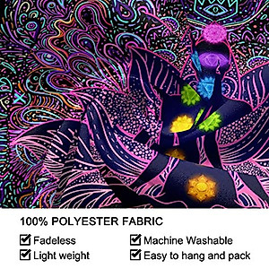 Seven Chakra Tapestry - Bohemian Mandala Yoga Meditation Wall Hanging Boho Studio Room Decoration Spiritual Gift Art Home Bedroom Decor Living Room Divider Door Curtain Balcony Sheer W59.1"×H51.2"