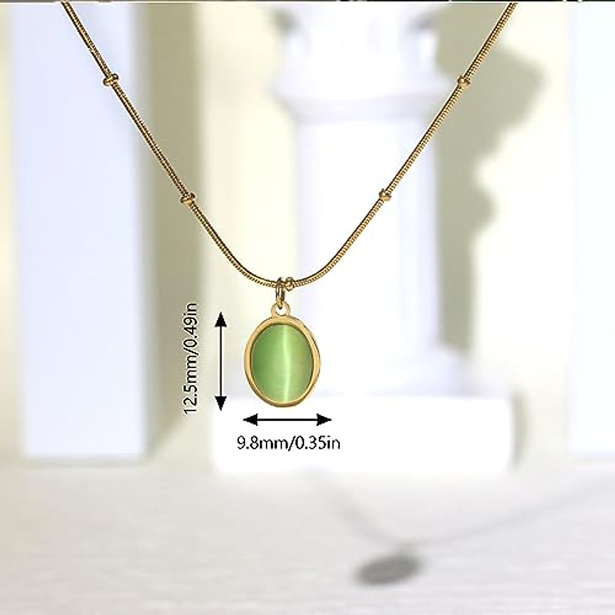 JiuZhou-non tarnish gold necklace, Wedding Anniversary, Birthday Gift for Wife,With Birthstone Pendant, Ideal Chrismas Gifts for Her, Girlfriends, Mom, gold necklaces for women, unique jewelry