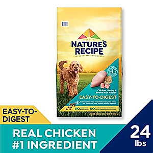 Nature’s Recipe Easy to Digest Dry Dog Food, Chicken, Rice & Barley Recipe, 24 Pound Bag
