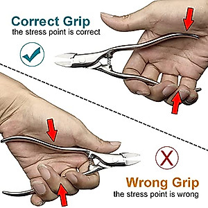 VOGARB 5pcs Large Nail Clippers Set for Thick/Ingrown Nails Toenail and Fingernail Long Handle Trimmer Wide Opening Cutter Heavy Duty Professional Podiatrist Pedicure Tool for Adult Seniors(JCDK5PS)