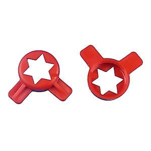 MUWAND 1 Piece，Ice Cream Modeling Cap Red Star Spare Part 26mm, Compatible for Taylor, Soft Ice Cream Machines 708 602 8757 716 339
