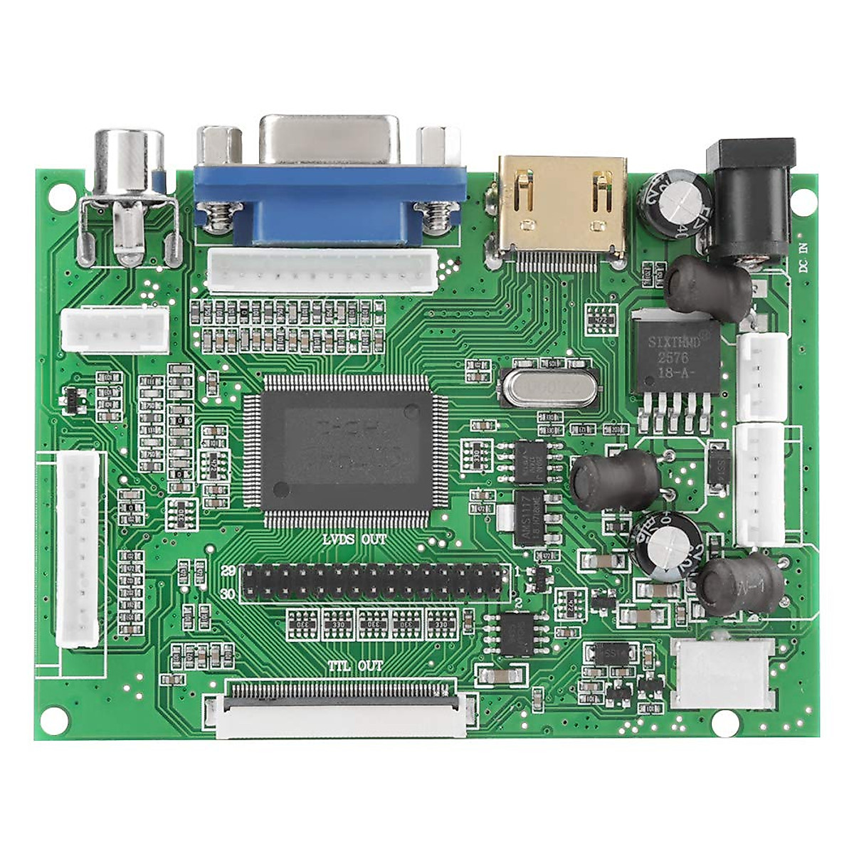 7 Inch 1024 x 600 VGA Monitor Screen LCD TFT Display Kit with Driver Board Monitor for 3/2, Support Plug and Play Function