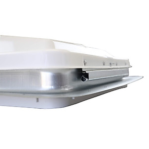 classAcustoms Heng's 71111A-C RV Roof Vent White Wegde Lid Non Powered Manual Crank Lid with Built in Screen and Galvanized Frame