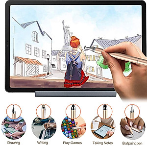 Penyeah Stylus pens for Touch Screens - [4-in-1] High Sensitivity and Precision Touch Screen Stylus Disc Tip,Black Rubber Tip & Mesh Fiber Tip Universal for All Capacitive Touch Screen Device (Gold)