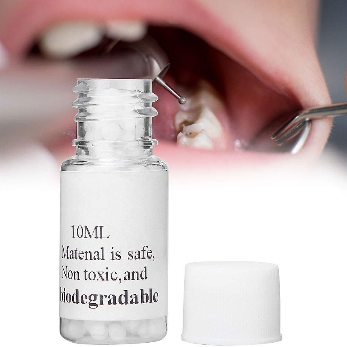 Temporary Tooth Repair Kit, Teeth Filling Dental Cavity Gaps Filling Material, Irregular Tooth Restoration Materials (10ML)