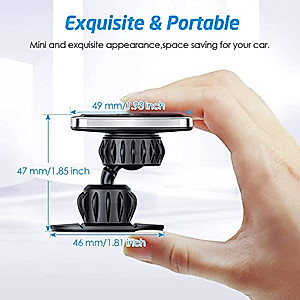 WixGear Universal Stick On Swivel Mount (2 Pack) Dashboard Magnetic Phone Holder for Car, Phone Mount for Car for Cell Phones and Mini Tablets with Fast Swift-snap (New Upgraded Mount)