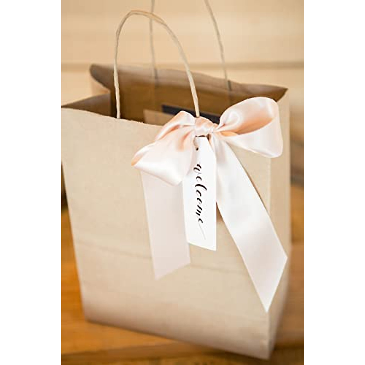 Loe Ts. Medium Size Brown paper bags with handles Plain Kraft gift Bag bulk 8x4.25x10 50Pcs Natural Craft treat bag Party Favor Bags Recyclable retail bags takeout business paper bags Wedding Guests