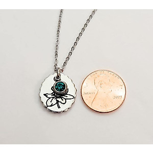 December Birthstone Charm Bracelet and Birth Month Narcissus Flower Simple Dainty Gift for Her Mom Daughter