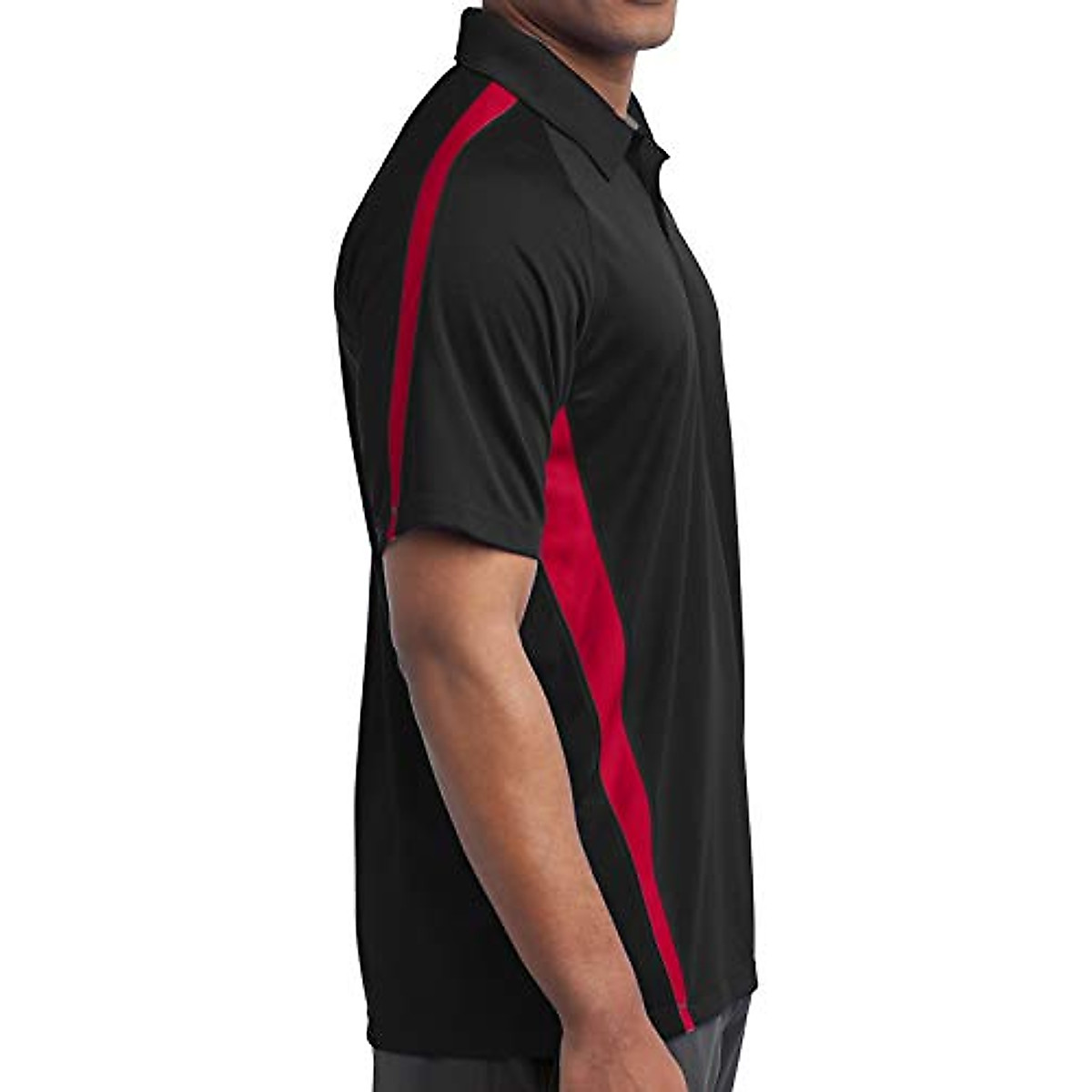 Ford Mustang Shelby Blue and Red Colorblock Polo, Black Red 4XL
