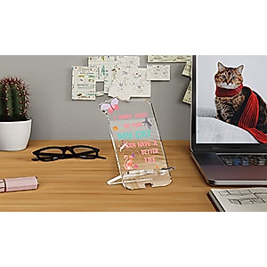 Parxara Cat Desk Accessories Phone Holder Desk Decor Gifts for Cat Lovers Women Cute Office Supplies with Lovely Kittens Uplifting Gifts Cat Stuff for Cat Mom Birthday Present for Coworkers Friend