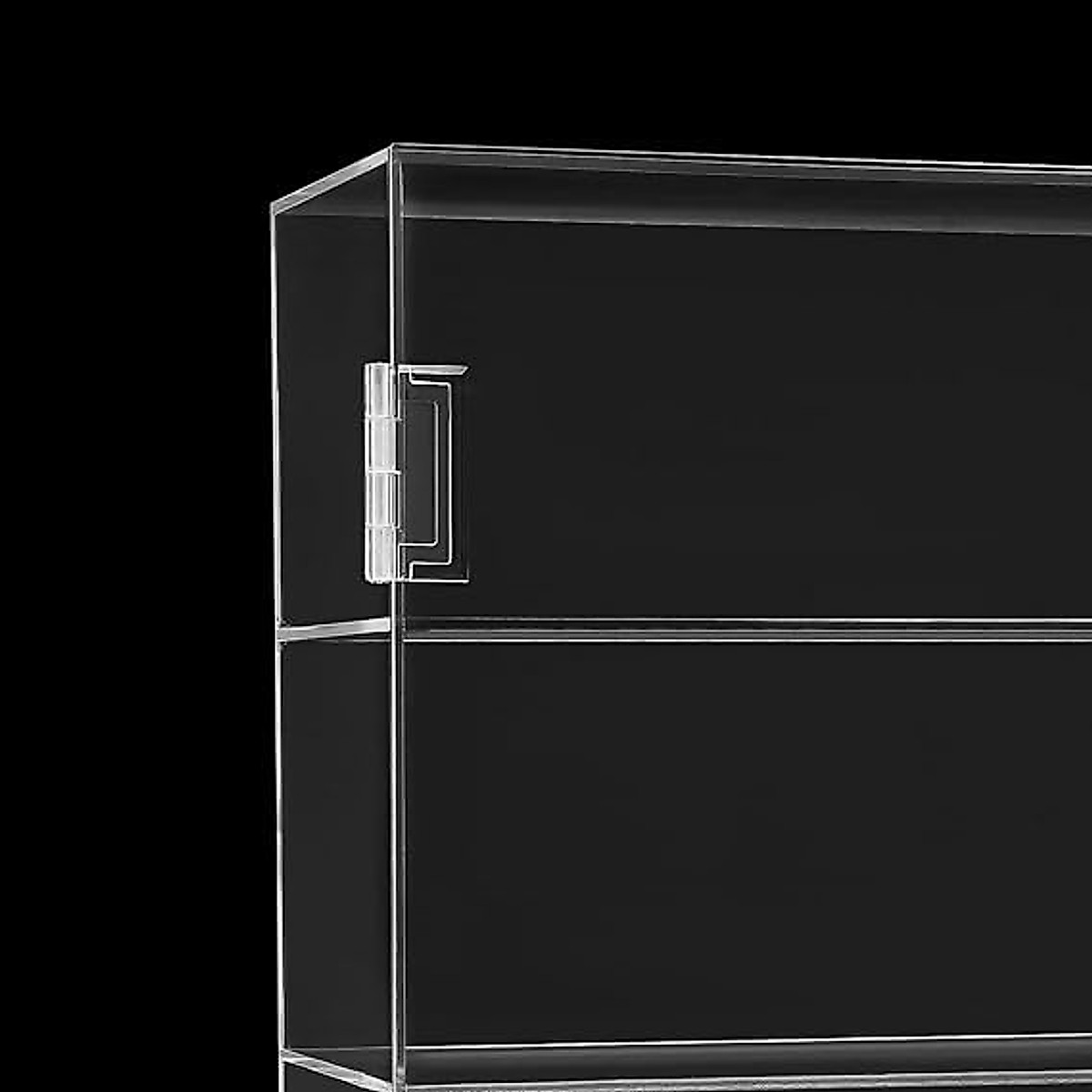 Clear Acrylic Display Case,4 Layer Transparent Countertop Showcase,Protection Showcase with Lock for Toy Collectibles Office Retail Store Safe Storage Sunglasses Toys… (Style 1)