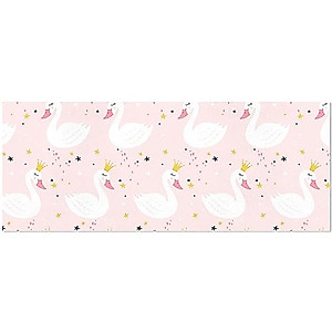 Veundei 3 Pack Gift Wrapping Paper Bundle Cute Princess Swan Pink Wrapping Paper Roll Packing Paper Gift Wrap for Birthdays, Weddings, Party, Holiday, Baby Shower, 58 x22.8 Inch (9.18.sq.ft) per Roll