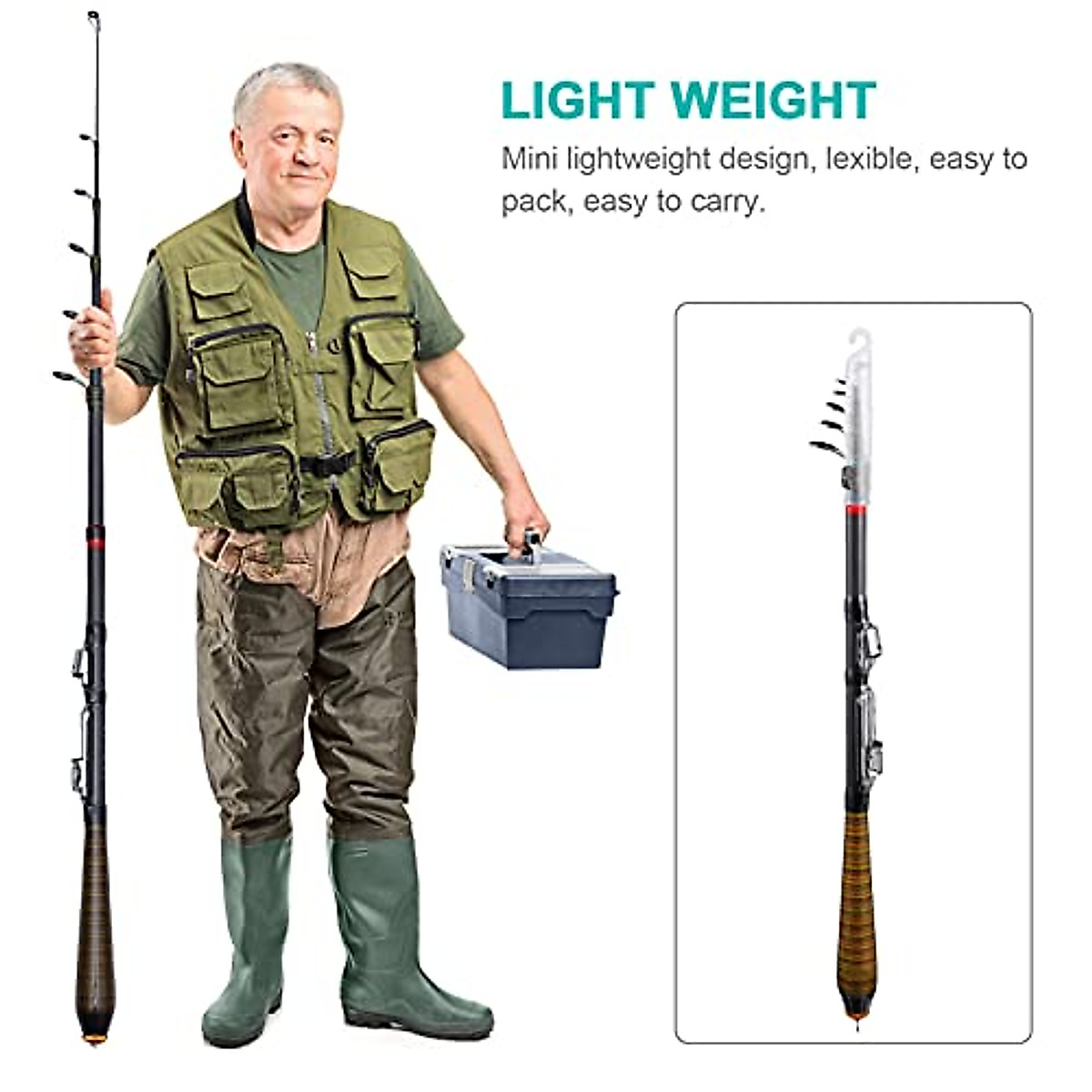 1pc Telescopic Fishing Rod Fishing Tool Sturdy Fishing Rod Portable Fishing Rod Fishing Accessory Fishing Lure Rod Lightweight Fishing Rod Flexible Fishing Pole Outdoor Fishing Rod