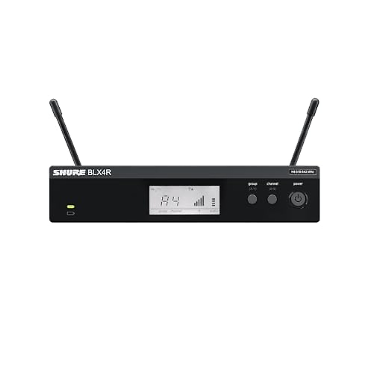 Shure BLX14R UHF Wireless System for Guitar and Bass - 14-Hour Battery Life, 300 ft Range, UHF | Includes 1/4" Jack Instrument Cable & Single Channel Rack Mount Receiver | H11 Band (BLX14R-H11)
