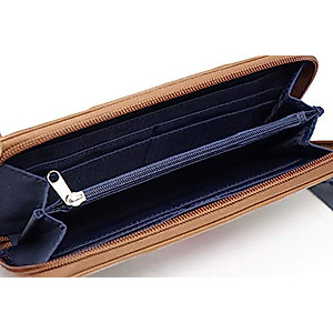 Tommy Hilfiger Women's Logo Stripe Zip Around Wallet Clutch Bag