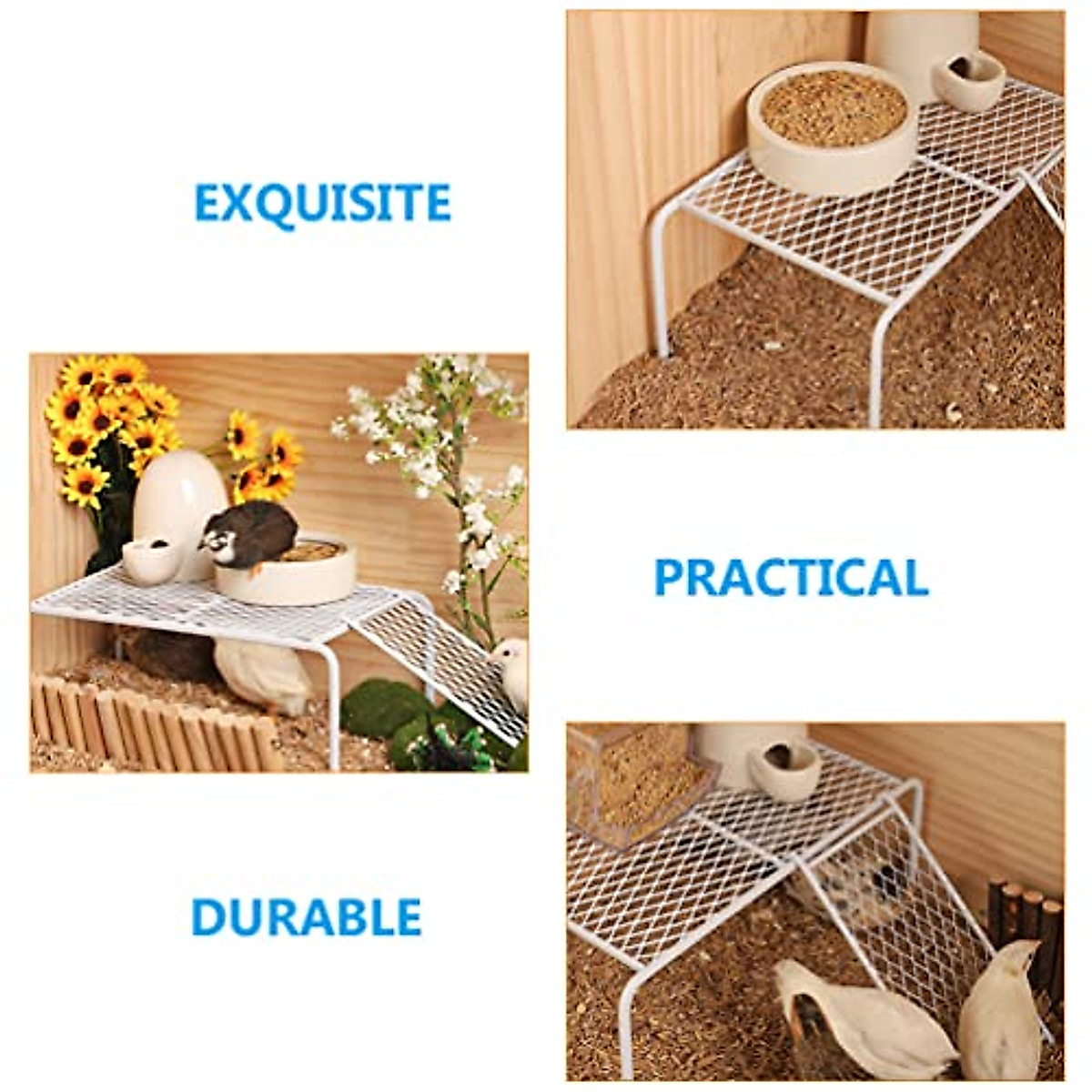 Zerodeko Chick Perch Chick Toys Chicken Coop Rest Platform Coop Brooder Roosting Bed Chicken Wooden Jungle for Large Birds Hens Parrots Macaw Cage