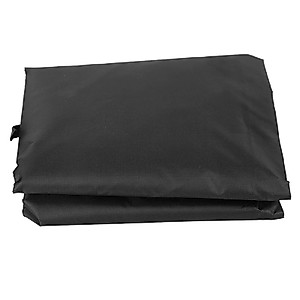 Patio Swing Cushion Cover Replacement,Garden Courtyard Outdoor Waterproof Polyester Taffeta 3‑Seats Swing Chair Hammock Seat Cushion (Black)