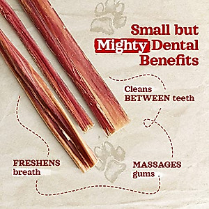 Natural Farm Bully Sticks (6 Inch, 30 Pack), Thin Pizzle Pixie Beef Treats, Grain-Free, High Protein, Best Rawhide Alternative for Small, Puppies or Senior Dogs