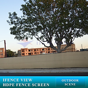 Ifenceview 4'x5' to 4'x50' Beige Shade Cloth/Fence Privacy Screen Fabric Mesh Net for Construction Site, Yard, Driveway, Garden, Railing, Canopy, Awning 160 GSM UV Protection (4'x8')