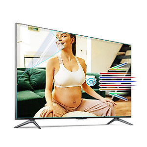 KIOP 65 inch Out Blue Light LCD TV Screen Protector Anti Glare Anti Scratch Multi-Function Matte TV Film Relieve Eye Strain No Bubbles Fingerprints,65" W56.69*L31.85