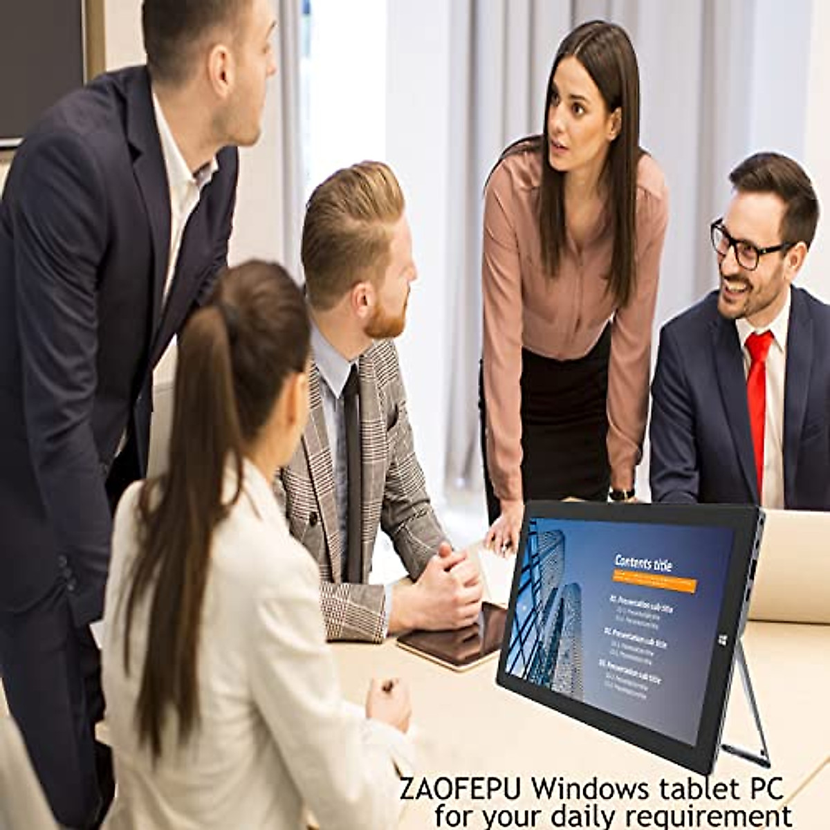 ZAOFEPU 11.6” Windows Laptop, 6+128GB Windows 10 Home Tablet PC, 2 in 1 Laptop with Touchscreen, 1920x1080 FHD Large Screen Tablet Computer Comes with a Bracket and Keyboard, Powerful 5000mAh-Black
