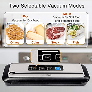 INKBIRD WiFi Sous-Vide Cooker & Vacuum Sealer with Full Starter Kits Automatic PowerVac Air Sealing Machine for Food Preservation| 1000 Watts Sous vide Machine with Recipes, Precise Temperature &Timer
