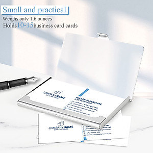 xiviers Business Card Holder，Color Printing Men's and Women's Business Card Case，Ultra-Thin Metal Business Card Organizer，Carry-on Pocket Wallet Business Card Holder,Pink Letters