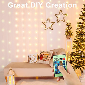 ZAECANY Outlet LED String Lights with Remote Control 99ft with 300 LEDs Dimmable Fairy String Lights for Bedroom,Trees, Indoor/Outdoor Copper String Lights for Birthday, Wedding,Party Warm White