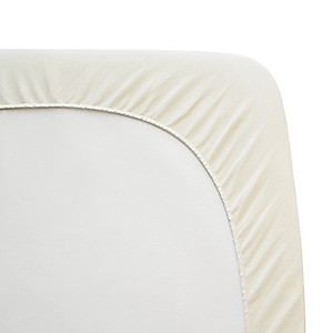 TL Care Waterproof Quilted Crib Size Fitted Mattress Cover Made with Organic Cotton Top Layer, Natural Color, 2 Pack
