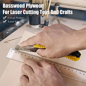 Basswood Sheets - 20 Pack 300 * 200 * 1.5mm Thick,Thin Wood Sheets Perfect for Crafts,Laser Cutting,Carving,Cricut Maker Projects,Veneer and Model Building