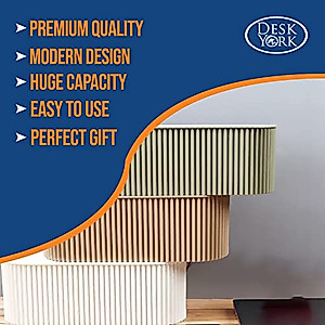 Cable Management Box Large by Desk York - Cord Organizer Box to Hide Power Strips - Surge Protector Cable Organizer Box for Home and Office - Cord Hider and Management Brown Box with Wire Organizer