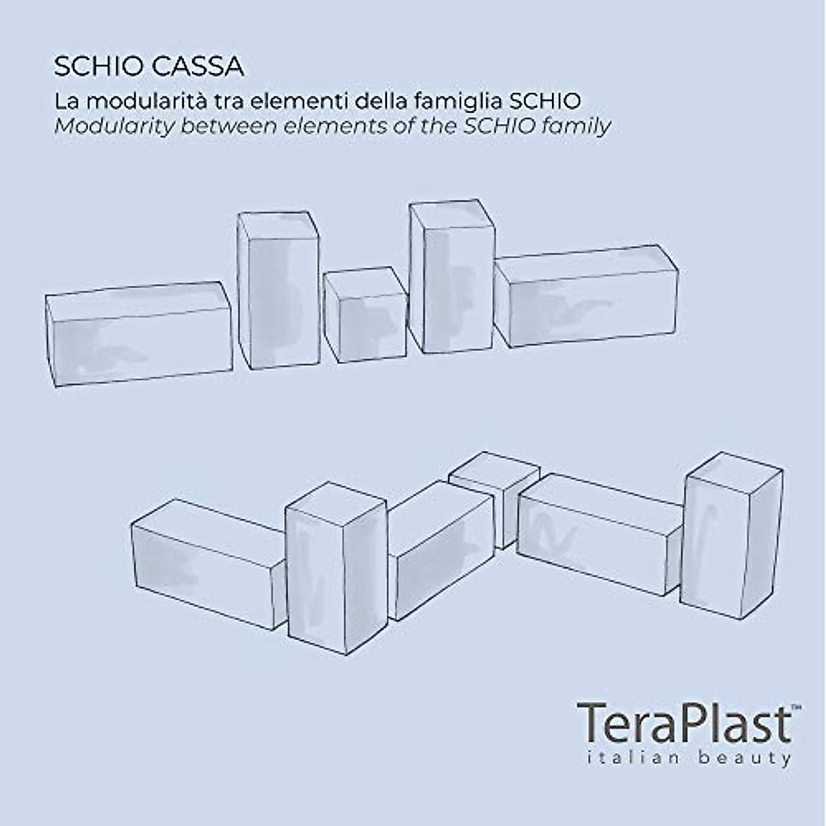 Teraplast Schio Box 60 cm Floristry, White