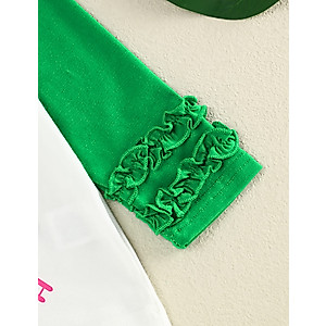 St. Patrick's Day Tees Toddler Baby Girls T-Shirt Lucky Shamrock Long Sleeve ST. Patrick's Day Tops