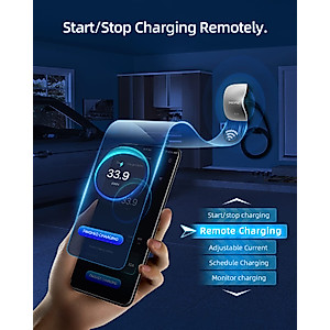 ShockFlo S1 Level 2 EV Charger (40A), NEMA 14-50 Plug or Hardwired EV Chargers for Home Level 2, UL/Engery Wi-Fi and Bluetooth Enabled EVSE Indoor/Outdoor EV Charger Use with 17ft Cable and RFID Card